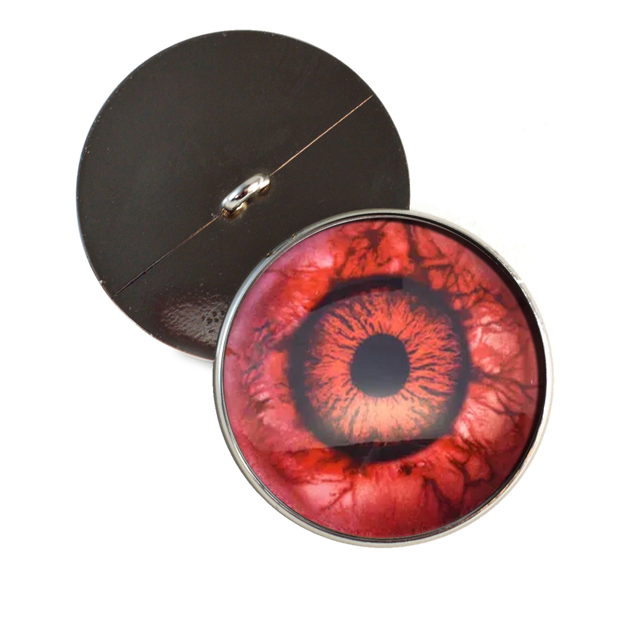 Dark Bloody Eyeball Sew-On Button Glass Eyes – Prismatic Fiber Arts